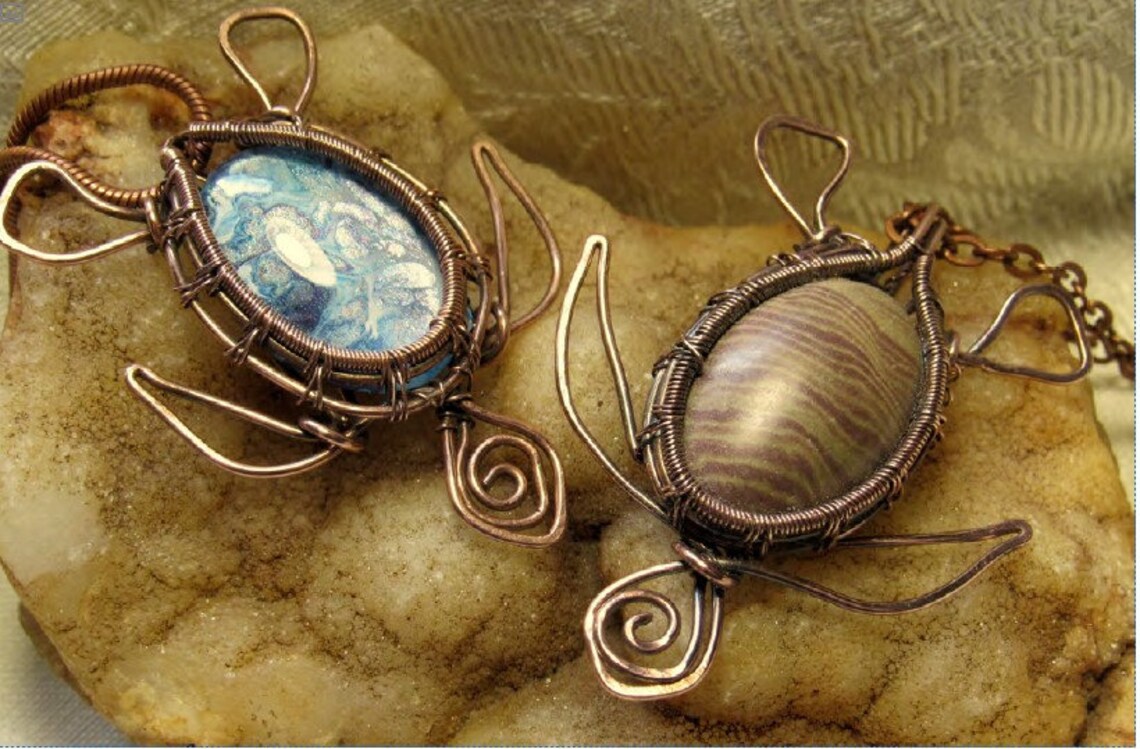 The Sea Turtle, Wire Weave Little Turtle Pendant - Etsy Canada