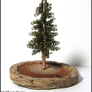 NEW Three Dimensional Mini, Wire Weave, Wire Work Pine Tree Design ...