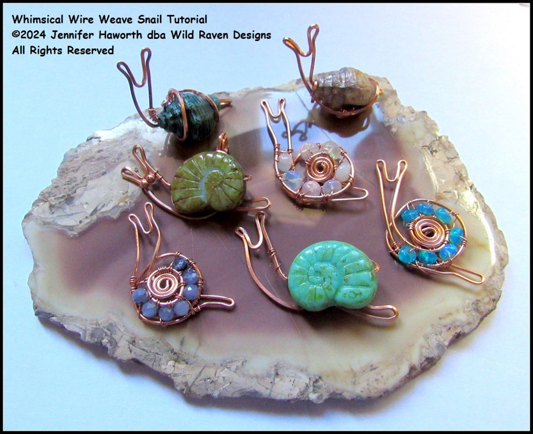 Whimsical Wire Weave and Bead Snail Tutorial - Etsy