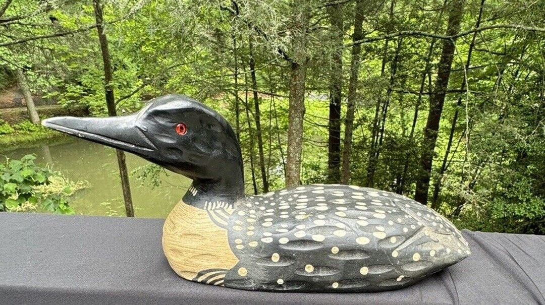 Wooden Duck Vintage Heritage Mint Duck Decoy Glass Eyes Beautiful ...