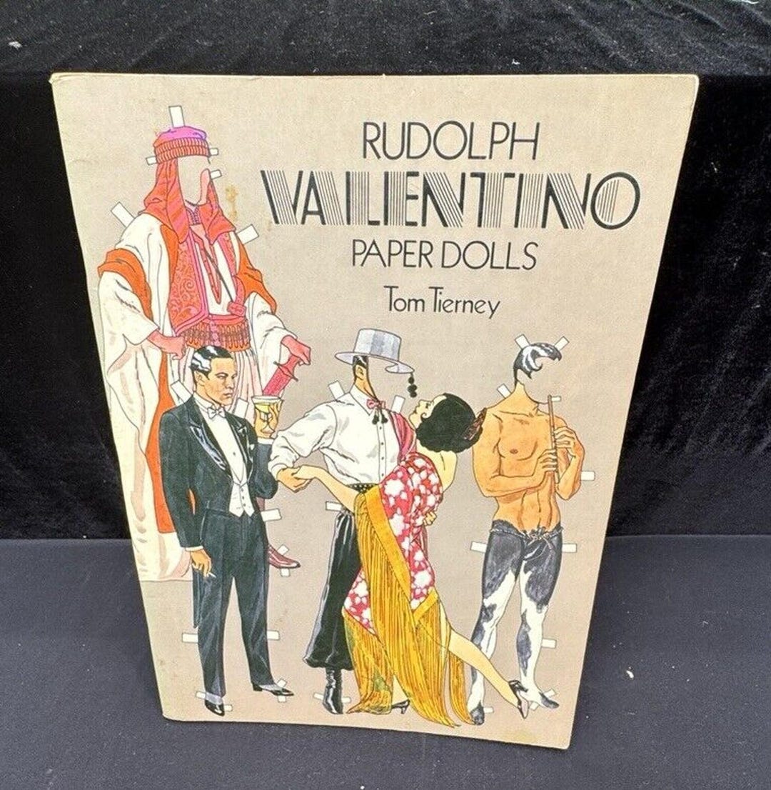Tim Tierney Rudolph Valentino Paper Dolls (1979) Dover Paperback Book ...
