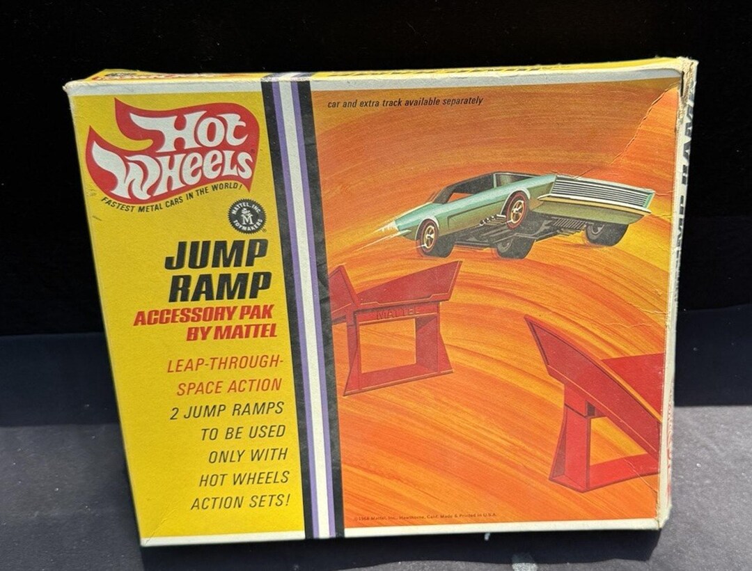 Vintage 1968 Mattel Hot Wheels Jump Ramp Accessory Pak No. 6283 NIB ...