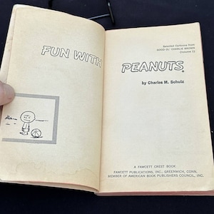 1965 FUN WITH PEANUTS by Charles M Schulz Fawcett Paperback Nice! - Etsy
