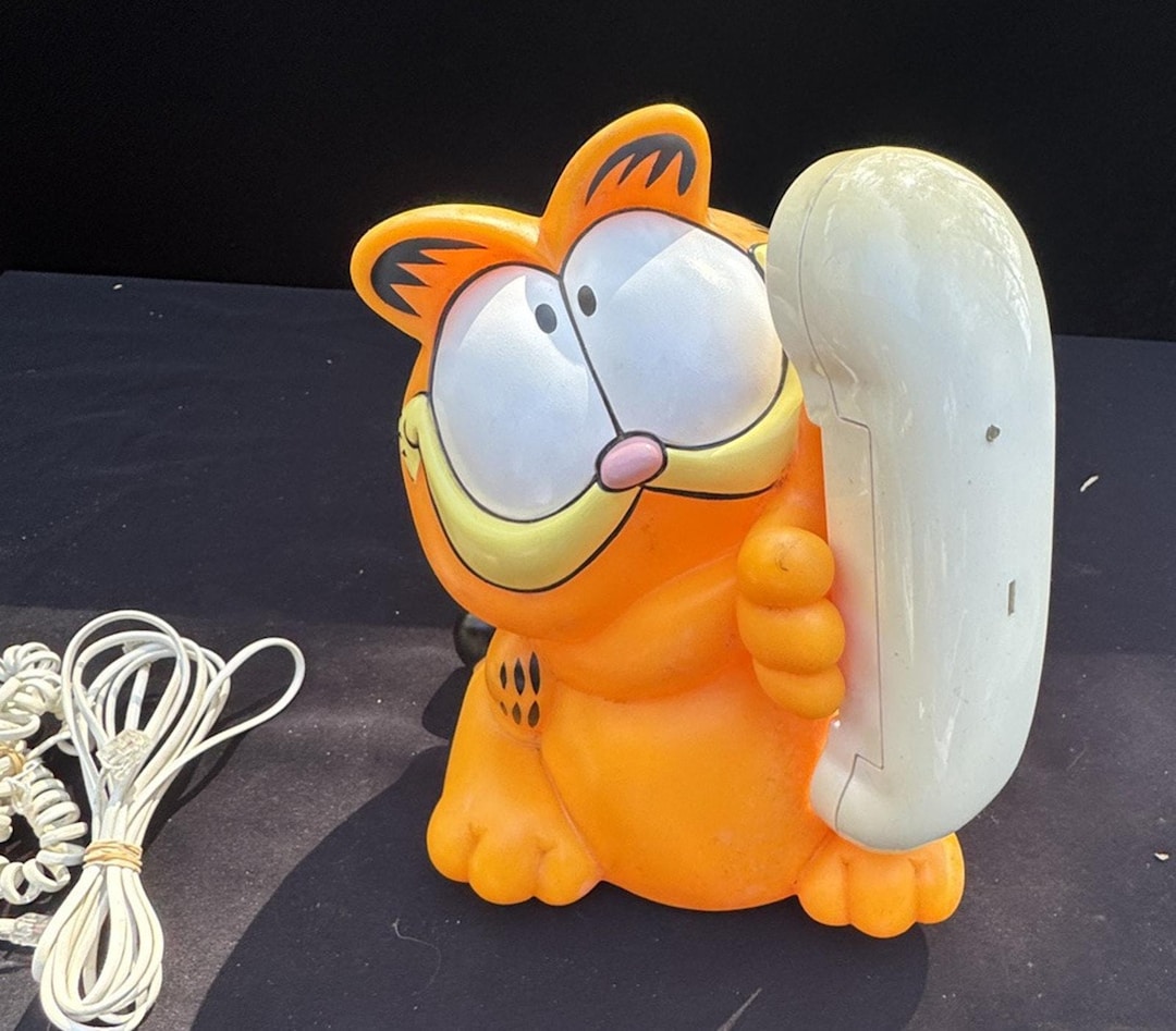 Vintage 1978 TYCO Garfield Talking Touch Tone Telephone Figure (tested ...