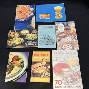 Mixed Lot of 8 Mini Vintage Cookbooks and Booklets - Old Recipes 1950s ...