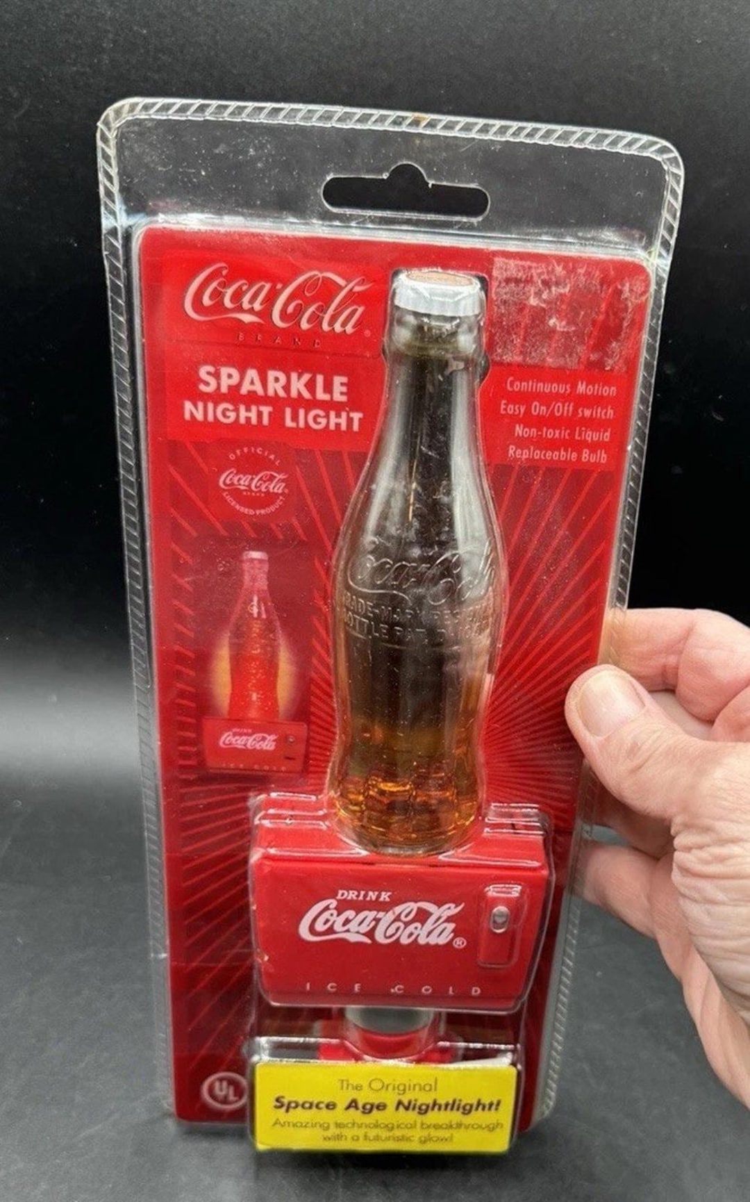 New Vtg Coca Cola Bottle SPACE AGE MARVEL Sparkle Night Light Plug in ...