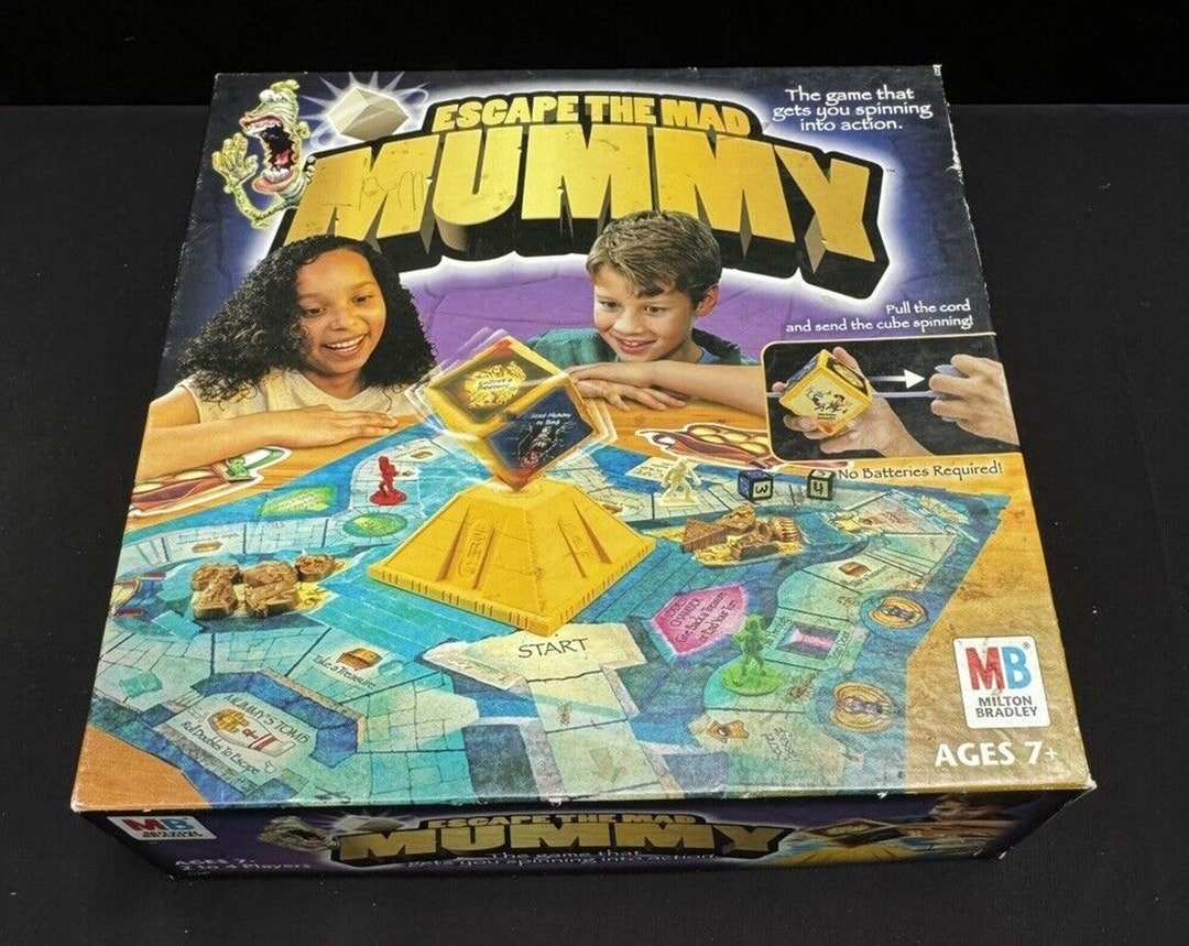 Escape the Mad Mummy Board Game Vintage 2004 Milton Bradley Complete ...