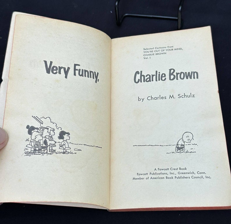 Very Funny, Charlie Brown - Fawcett Crest K945 (1966) Charles Suhulz ...