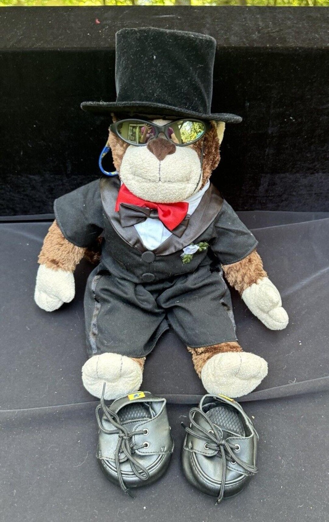 A18 Build A Bear Monkey Chimp Full Tuxedo W Shoes Sunglasses Plush 18 ...
