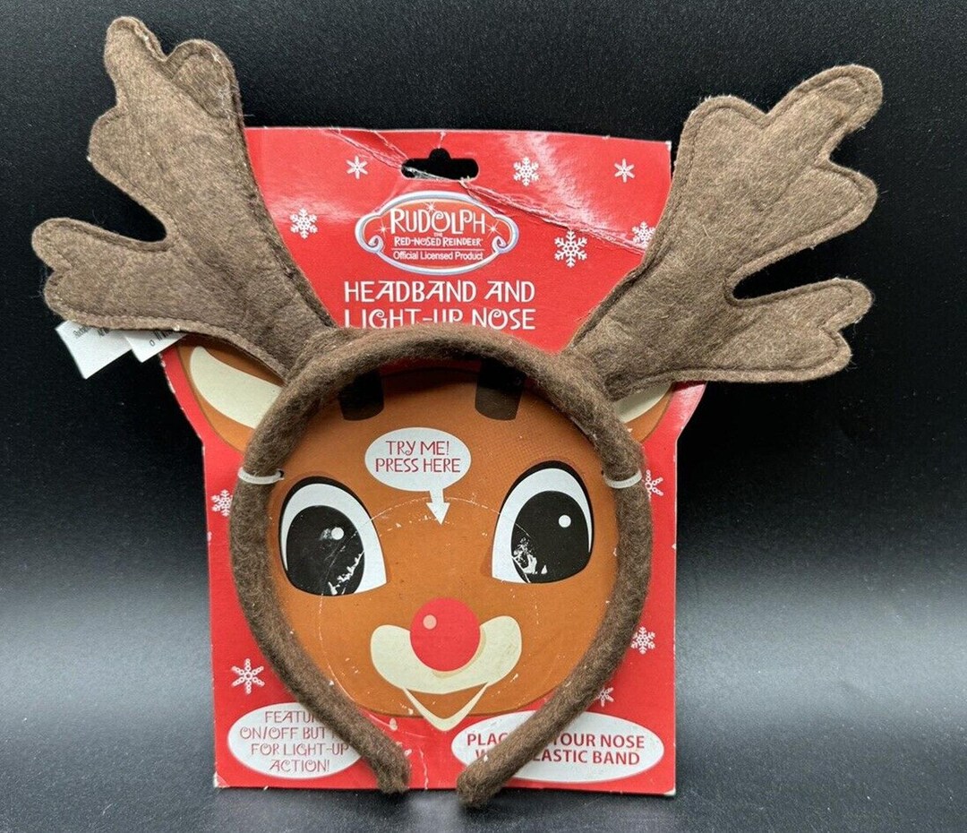 Dan Dee Official Rudolph the Red Nosed Reindeer Headband Antlers ...