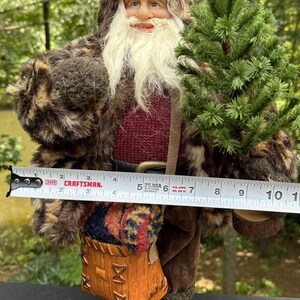 18 Inch Standing Rustic Mountain Santa Holding Christmas Tree - Etsy