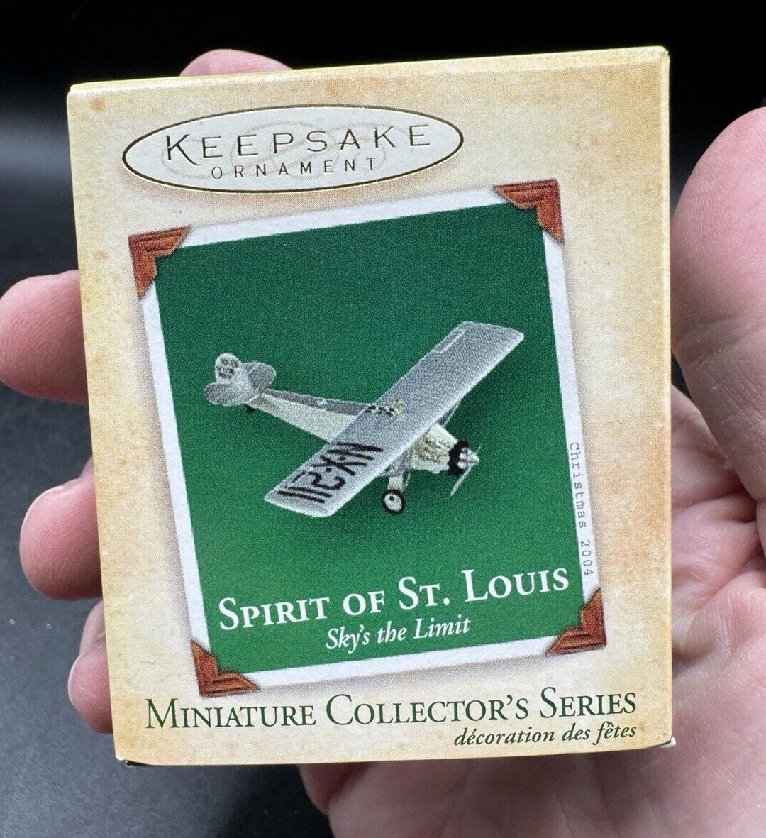 Hallmark 2004 Mini Ornament Airplane SPIRIT of ST LOUIS 4th Sky’s the ...