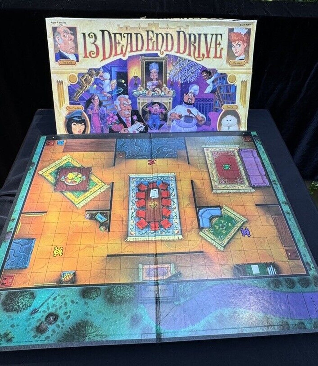 Vintage 13 Dead End Drive Board Game Milton Bradley 1993 Complete 3D ...