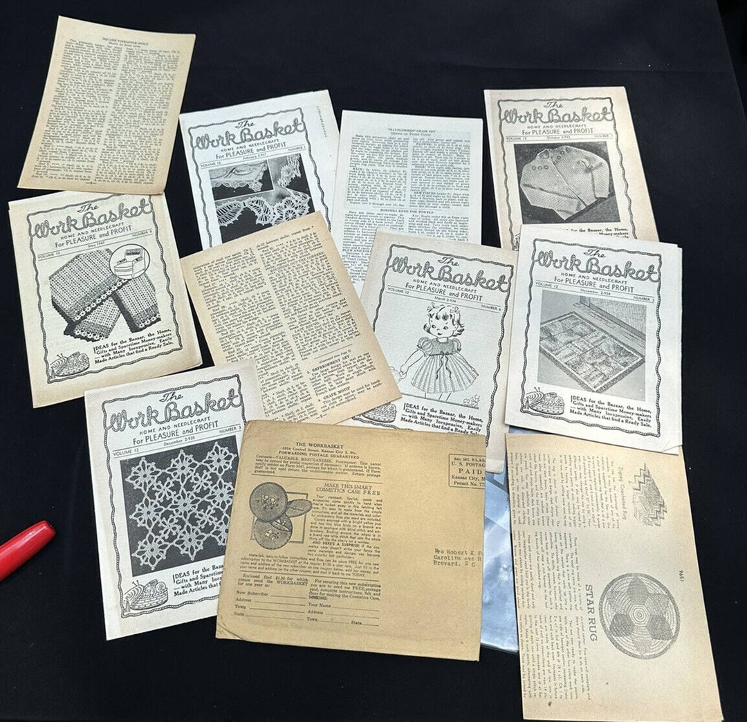 The Workbasket Magazine Vintage 1900s Home Needlecraft Patterns Neat - Etsy