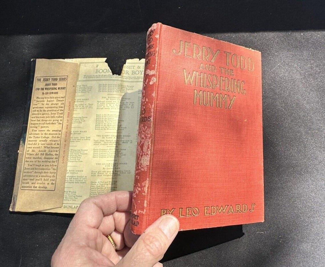 Leo Edwards Jerry Todd and the Whispering Mummy 1923 W/ Dust Jacket - Etsy