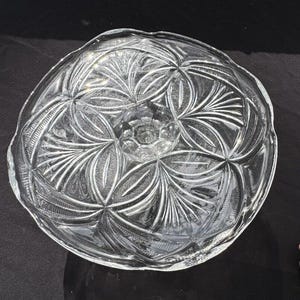 1905 EAPG Pattern Glass Bryce Higbee Beautiful Lady 9 Inch Cake Stand ...