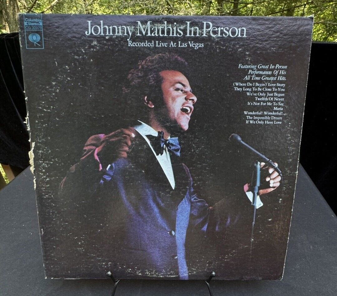 2 Lp Set 1972 Johnny Mathis in Person Live Las Vegas VG Vinyl Record ...