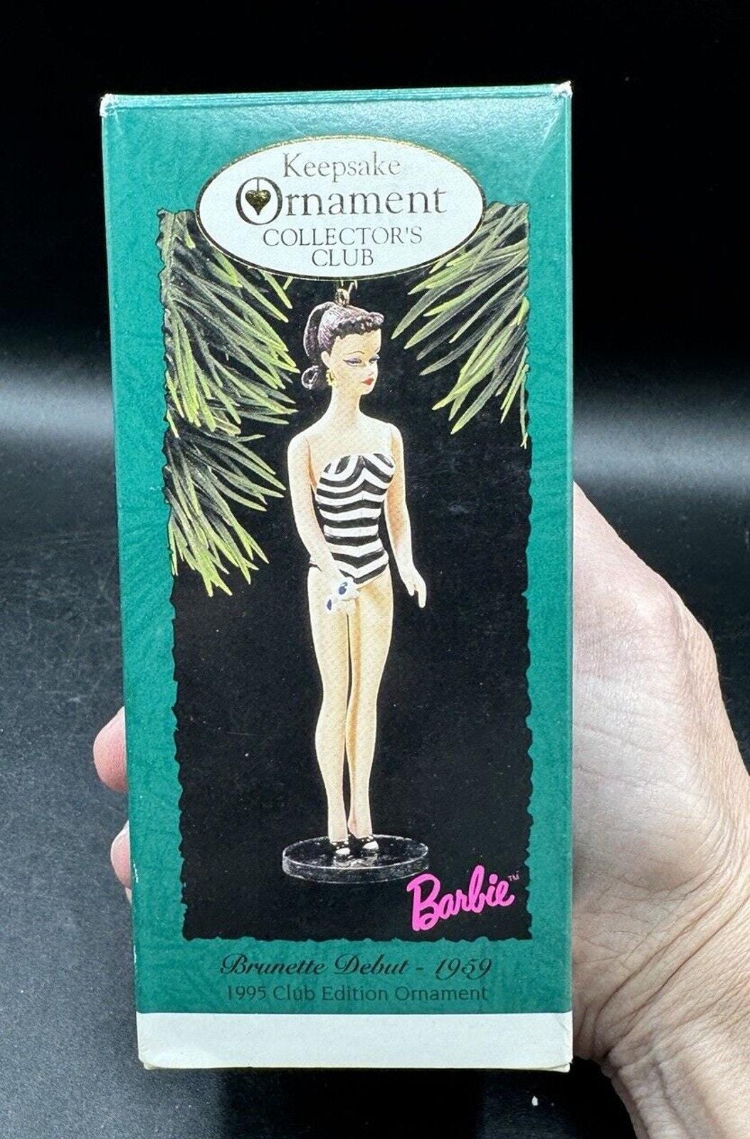 1995 Hallmark Barbie Swimsuit Holds Sunglasses Ornament Debut 1959 Nice ...