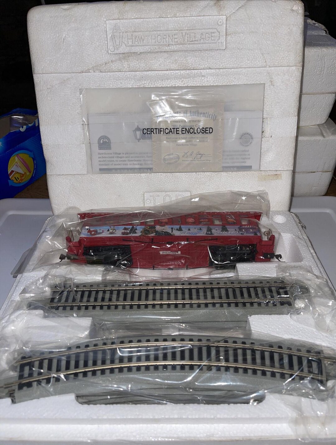 HO Hawthorne Village Rudolph Christmas Town Express Train Elf Passenger ...