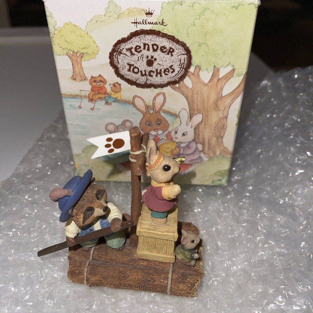 New! 1992 Hallmark Tender Touches New WORLD AHOY Rabbit Mouse Raccoon ...
