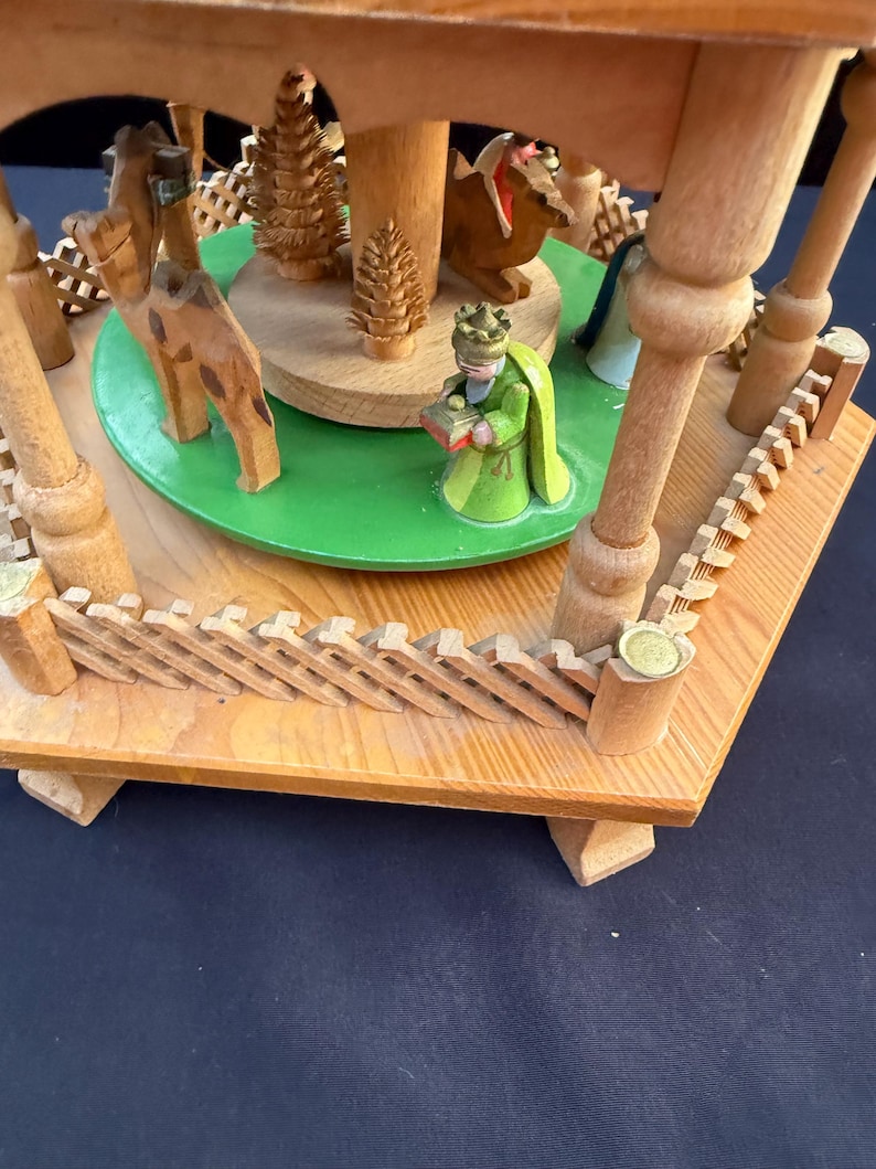 Rare 1969’s Christ Birth Spinning Candle Pyramid With Angels Natural ...