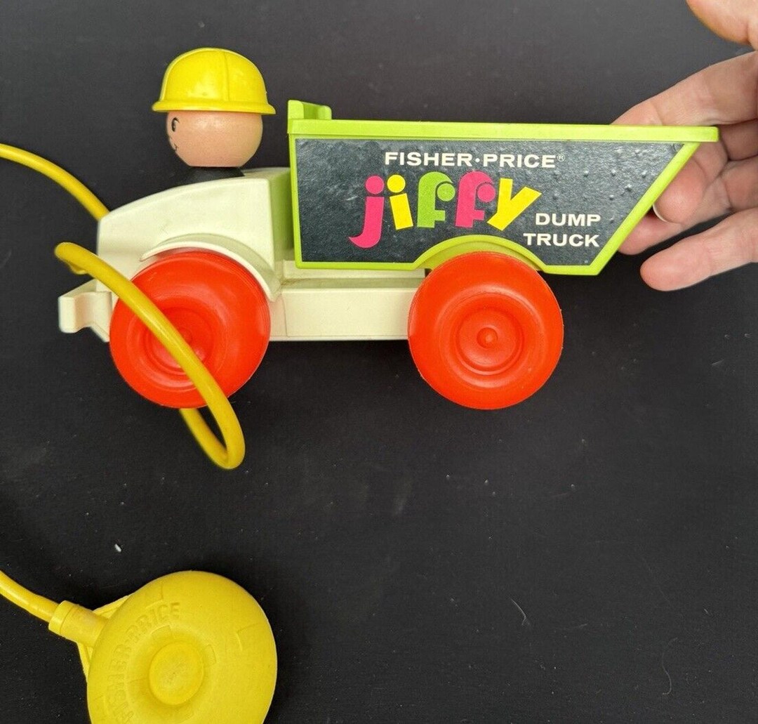 Vintage 1976 Fisher Price Pull Toy Jiffy Dump Truck Tilt Body 156 ...