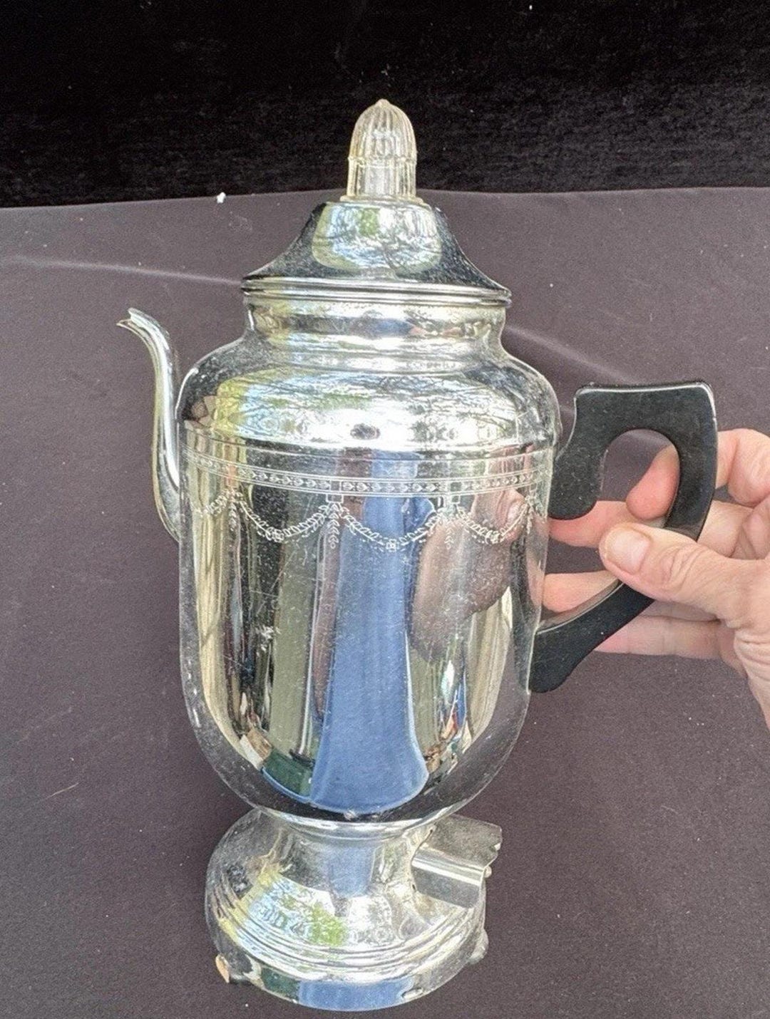 Vintage Farberware Coffee Percolator Pot Maker Chrome Beautiful ...