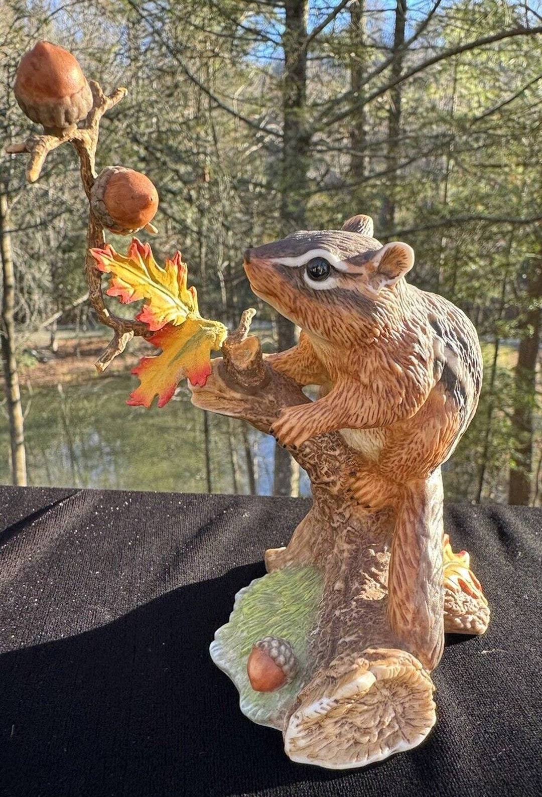 1991 Lenox Autumn Eastern Chipmunk Hand Painted Realistic Porcelain ...