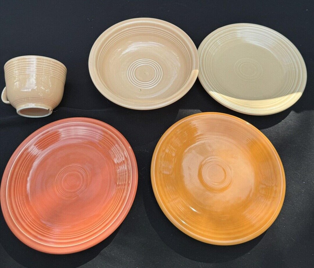 Homer Laughlin Fiesta Apricot & More Plate Bowl Cup Lot -fi2 - Etsy