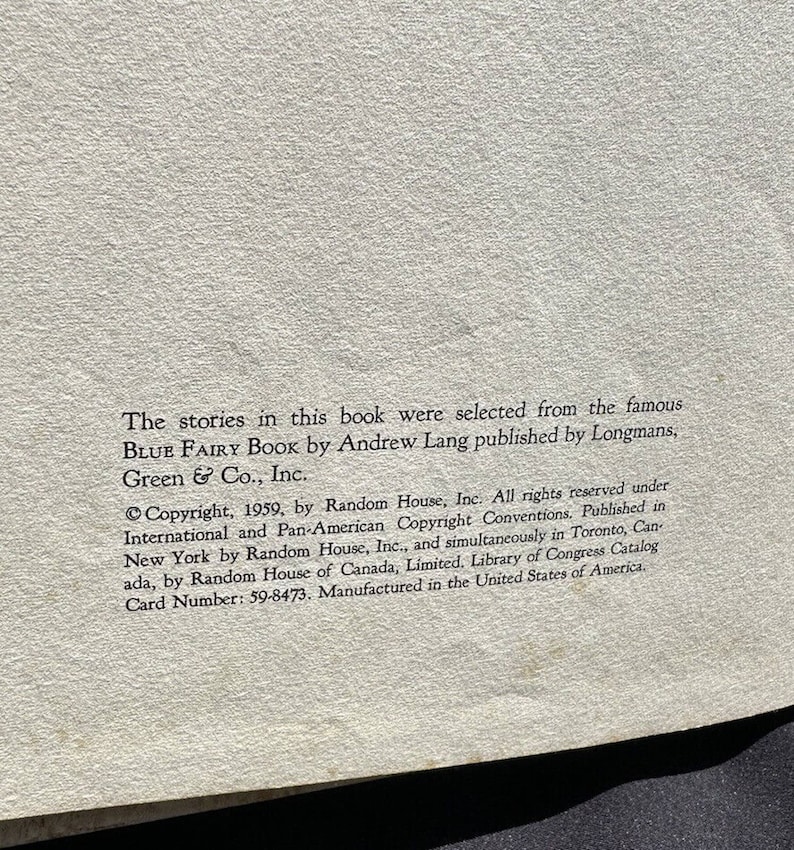 The Blue Fairy Book by Andrew Lang 1959 Illustrated by Grace Dalles ...
