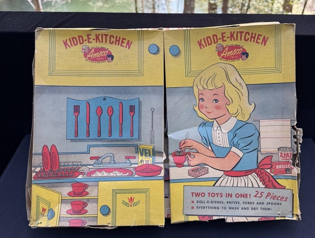 Vtg 1953 AMSCO KIDD-E-KITCHEN Dupont Brillo Dish Towels Ajax & More! - Etsy