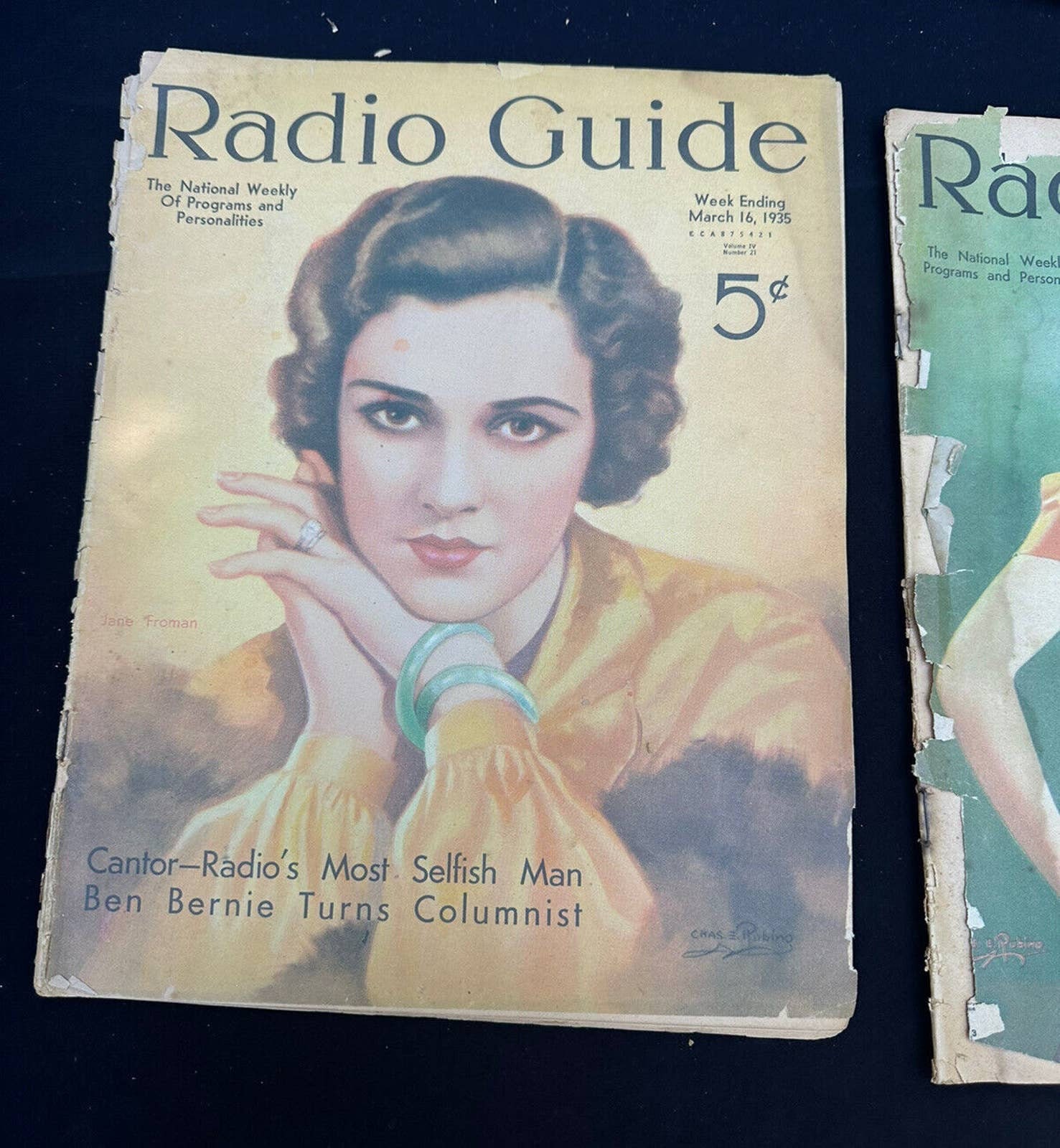 2 Rare Vintage Magazines : Radio Guide March 1935 Weekly of Programs - Etsy