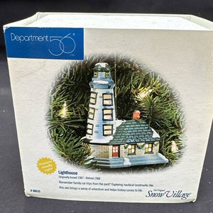 VTG Department 56 Lighthouse Snow Village Lighted Ornament 98635 ...