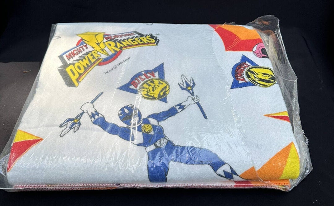 New! Vintage 1995 Mighty Morphin Power Rangers Acrylic Blanket Saban ...