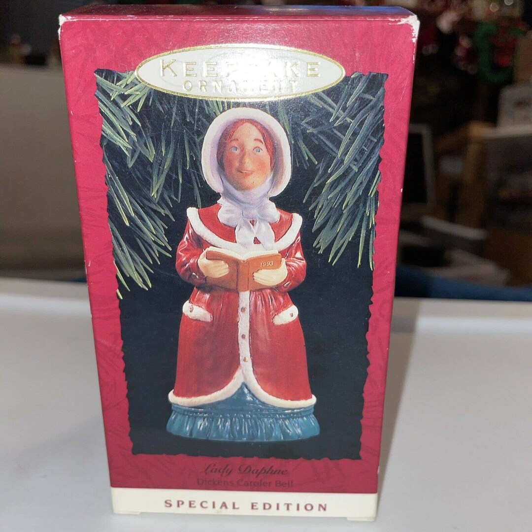 Brand NEW! 1993 Hallmark Christmas Ornament Lady Daphne Dickens Caroler ...