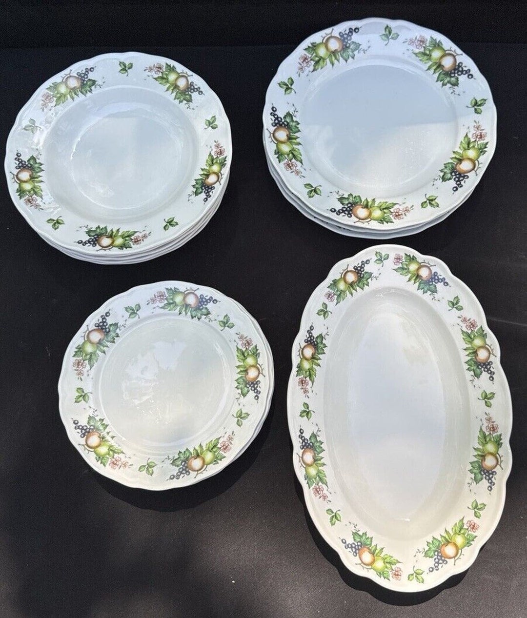 Vintage Tirschenreuth Bavaria China Fruit Platter Bowls Dinner Salad ...