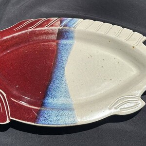 Beautiful Signed FISH Platter Hand-painted Stoneware Pottery - Etsy