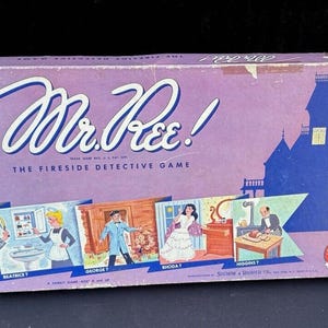 Selchow & Boardgame Mr. Ree! the Fireside Detective Game Purple Box ...