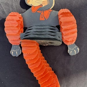 1940’s Halloween Die Cut Cat Crepe Paper Arms & Legs Hanging Decoration ...