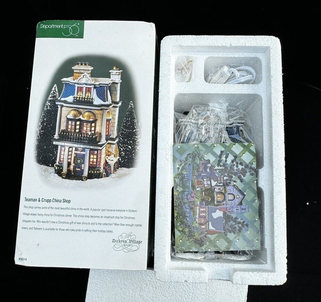 Dept 56 Teaman & Crupp China Shop Dickens Village Series Christmas ...