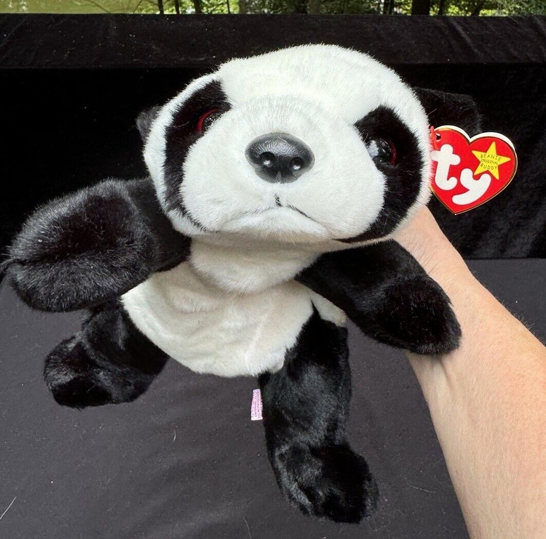Ty Beanie Buddy Peking the Panda Bear VINTAGE Stuffed Animal Toy 13 ...