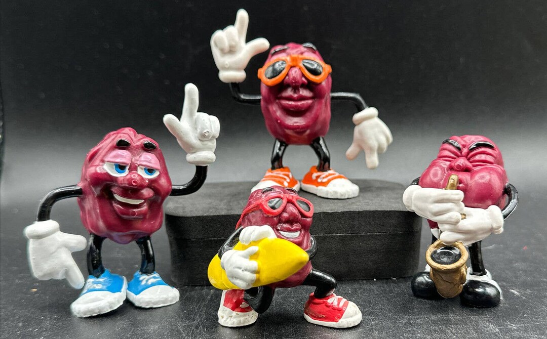 Lot of 4 Vintage California Raisins Figures Figurines Toys PVC 1987 ...