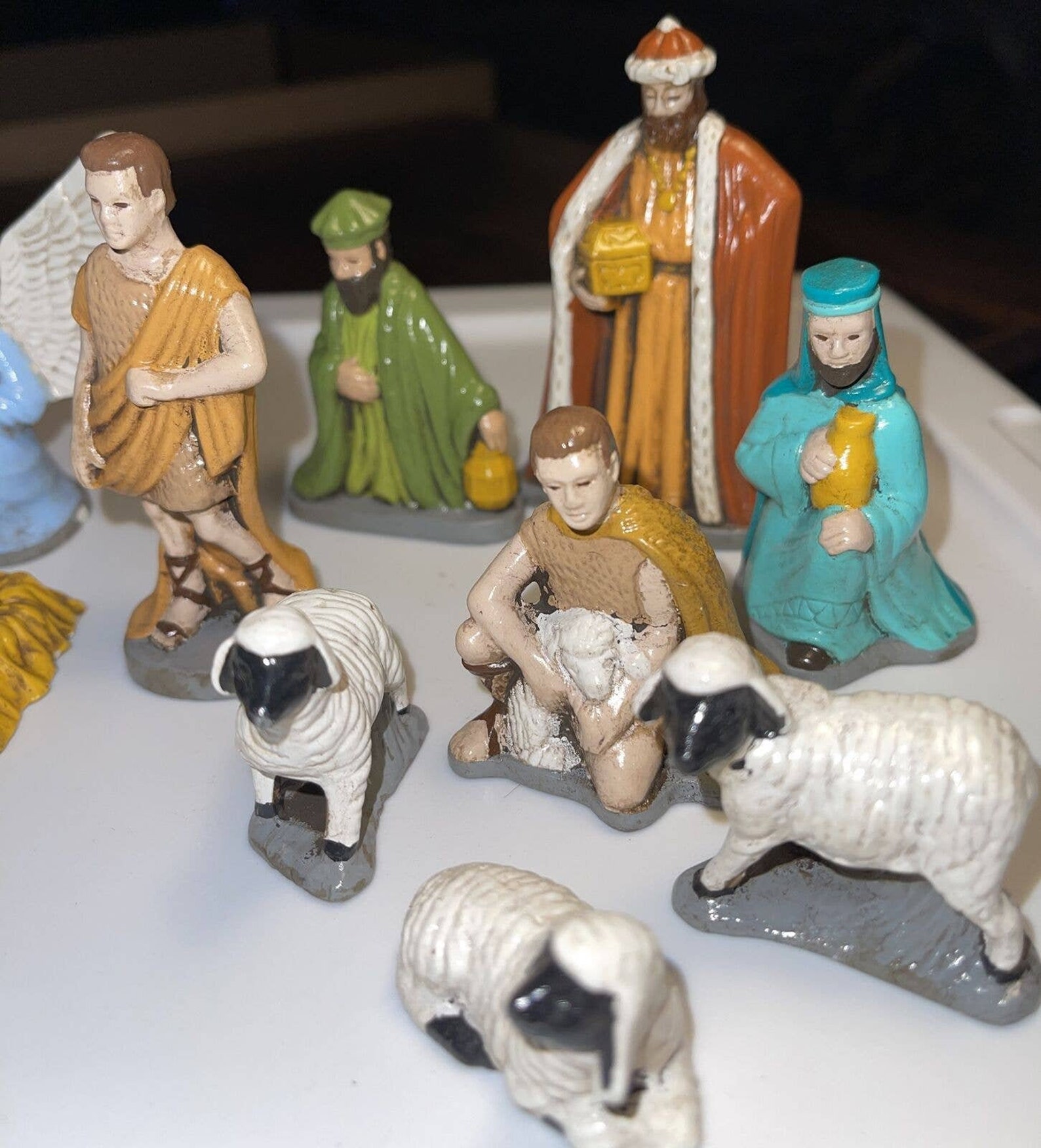 Atlantic Mold 1970s Nativity Christmas Set Hand Painted Vintage Ceramic ...