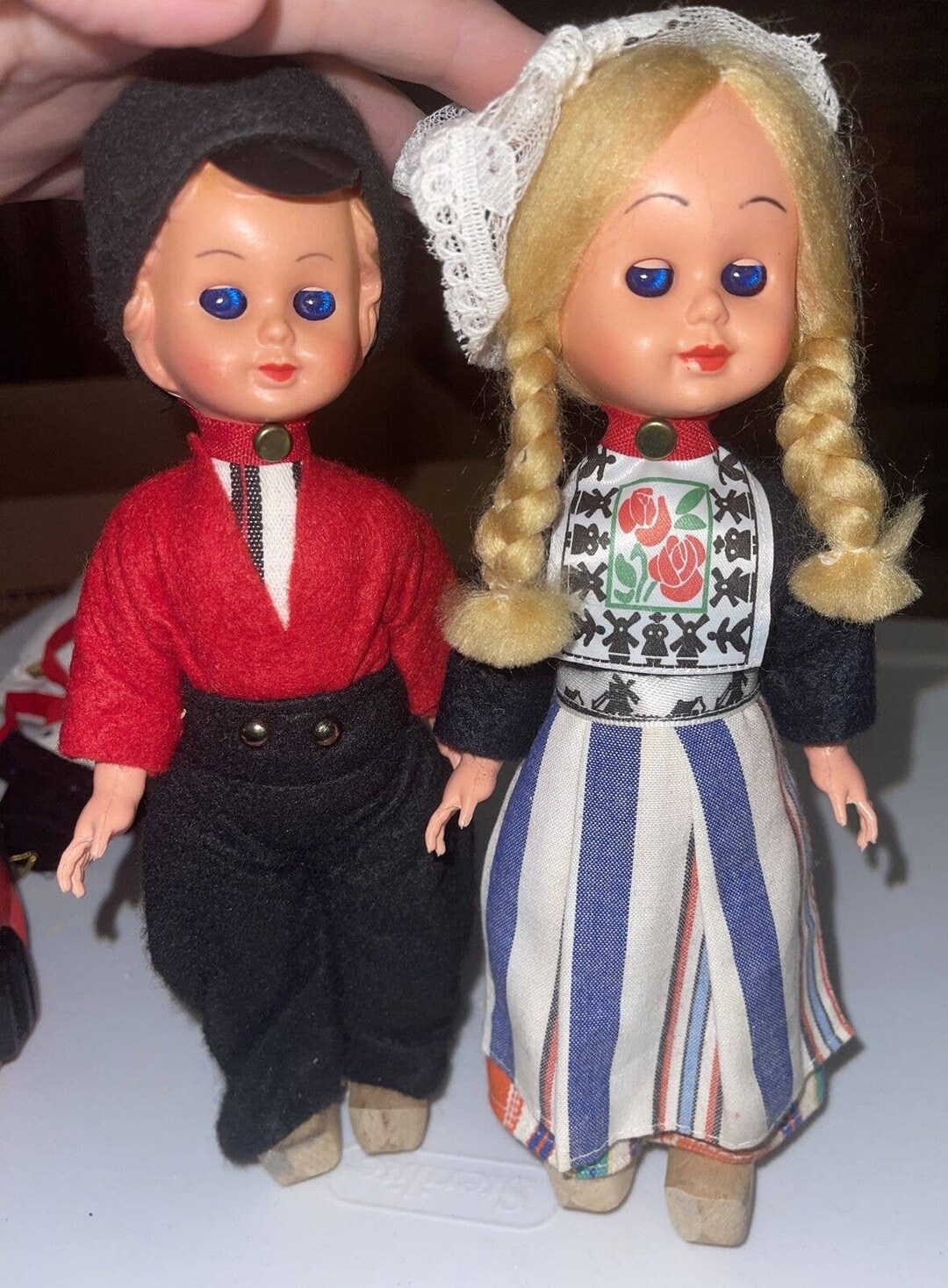 Vintage Holland Blinking Dolls Collectable 8 1/2" Dolls Boy & Girl ...