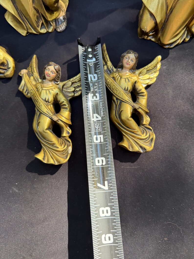 Vintage Chalkware Early 1950’s Made in Japan Large Size GOLD Nativity ...