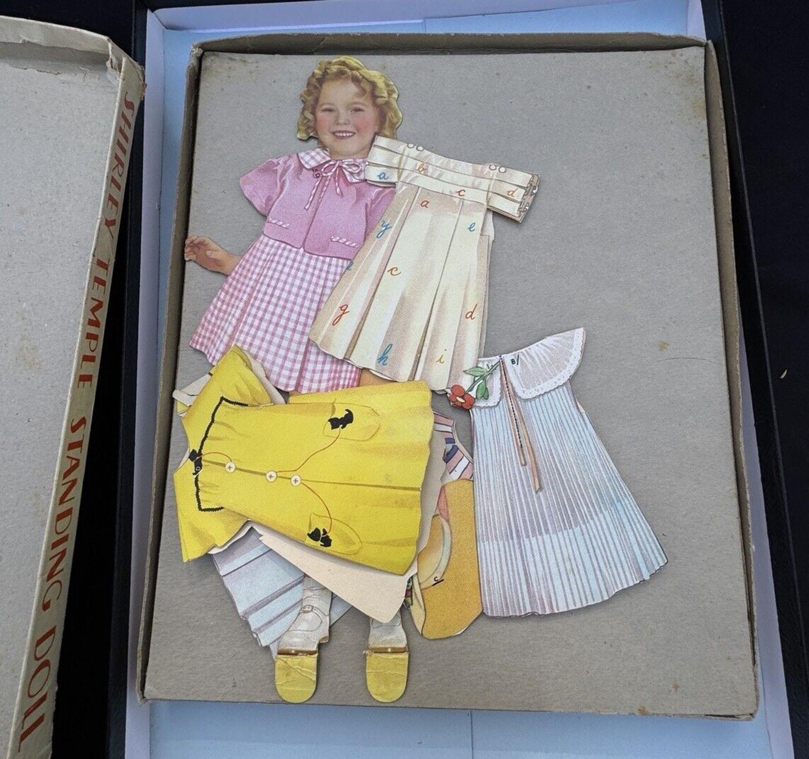 Vintage 1935 Original Shirley Temple Standing Paper Dolls Cut Saalfield ...