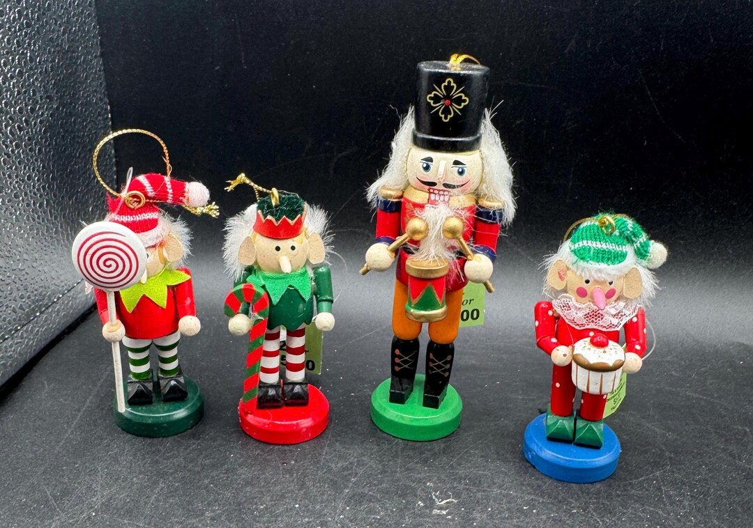 4 New Vintage World Market ELF Nutcracker Christmas Ornaments -CH2 - Etsy