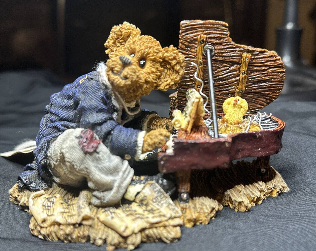 Boyds Bear Bearstone Chopsticks Bearthoven Tickle the Ivories Figurine ...