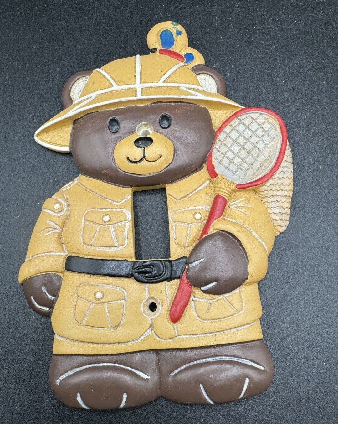 ADORABLE 1980s Safari Explorer TEDDY BEAR Light Switch Cover Plate -S1K ...