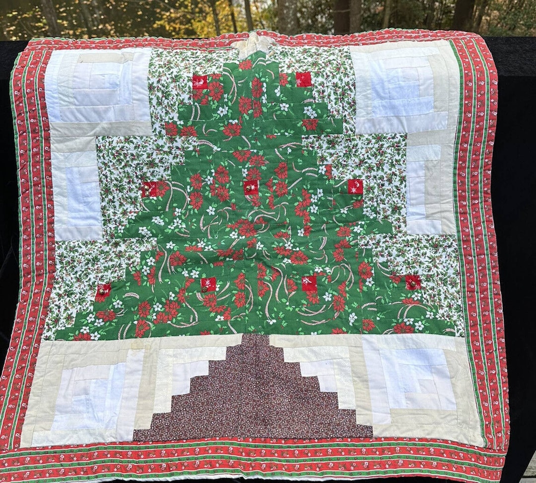 Quilted Christmas Tree Wall Hanging 32” Long Quilt Pattern -CH7 - Etsy